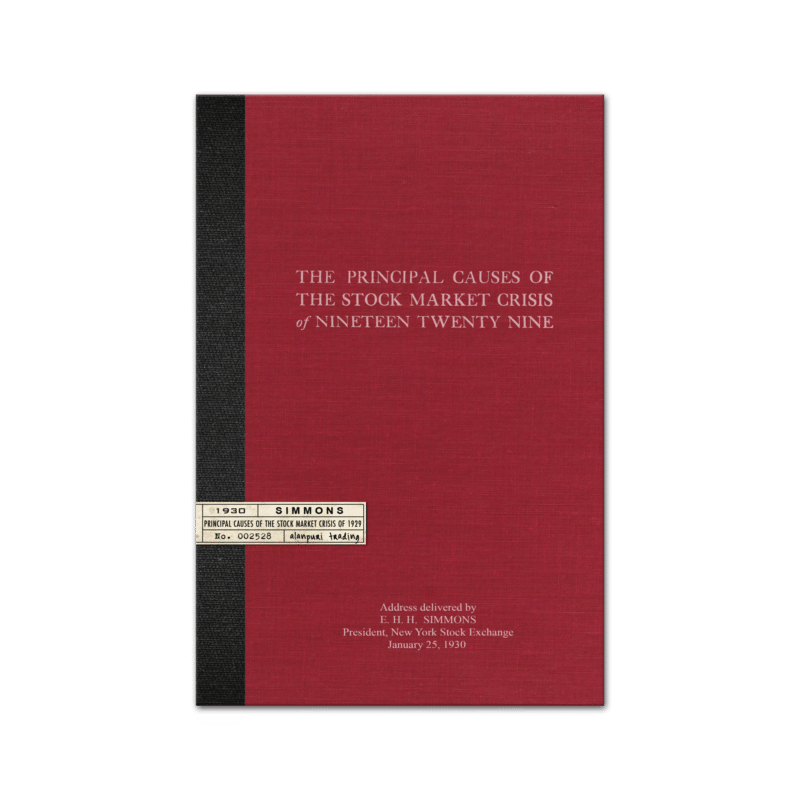 The Principal Causes of the Stock Market Crisis of Nineteen Twenty Nine ...